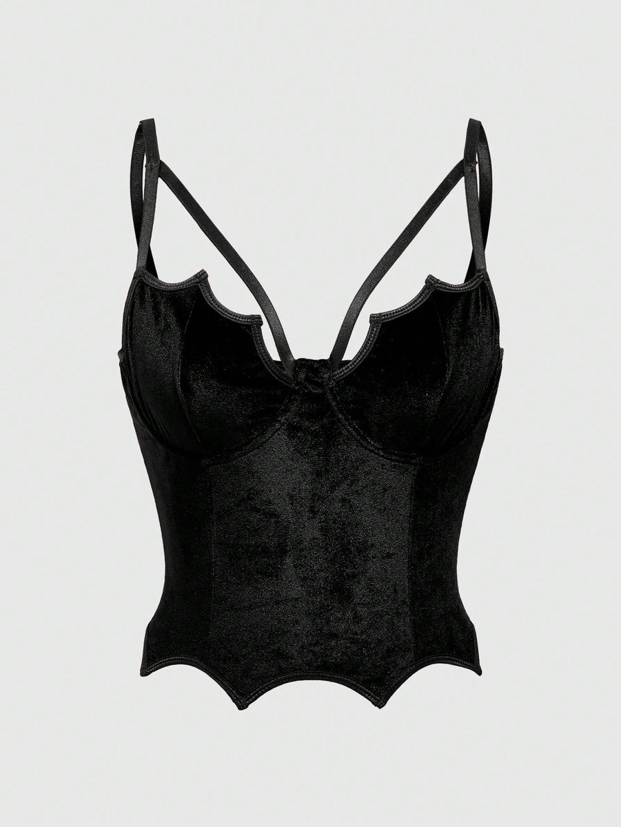 Goth Velvet Criss-Cross Strap Camisole – MagickWorkings by WitchyMade