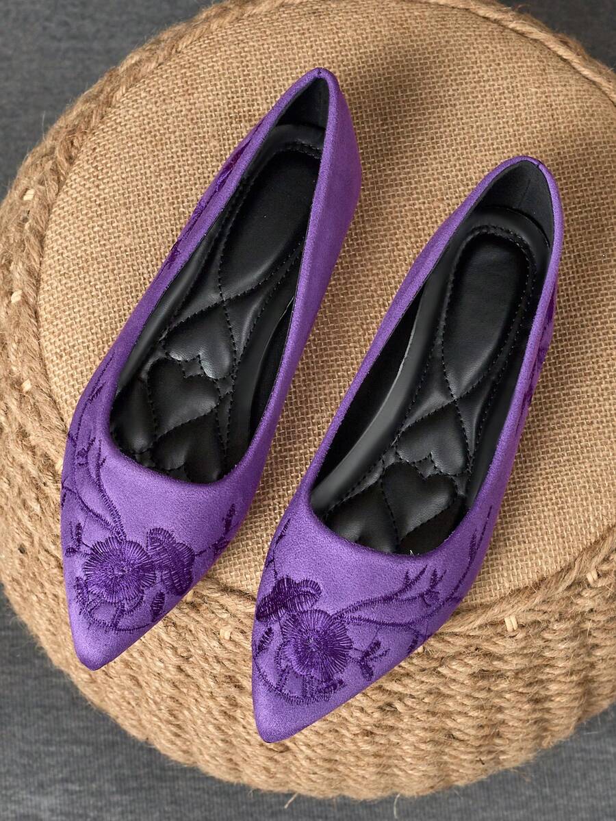 Witchy Porion Garden Embroidered Flats – MagickWorkings by WitchyMade