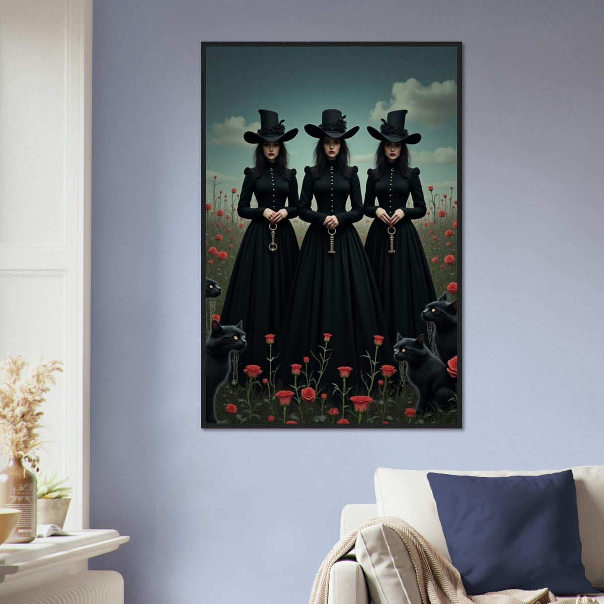 Witchy Three of Magick Framed Poster, Witchy Framed Original Print, Re ...