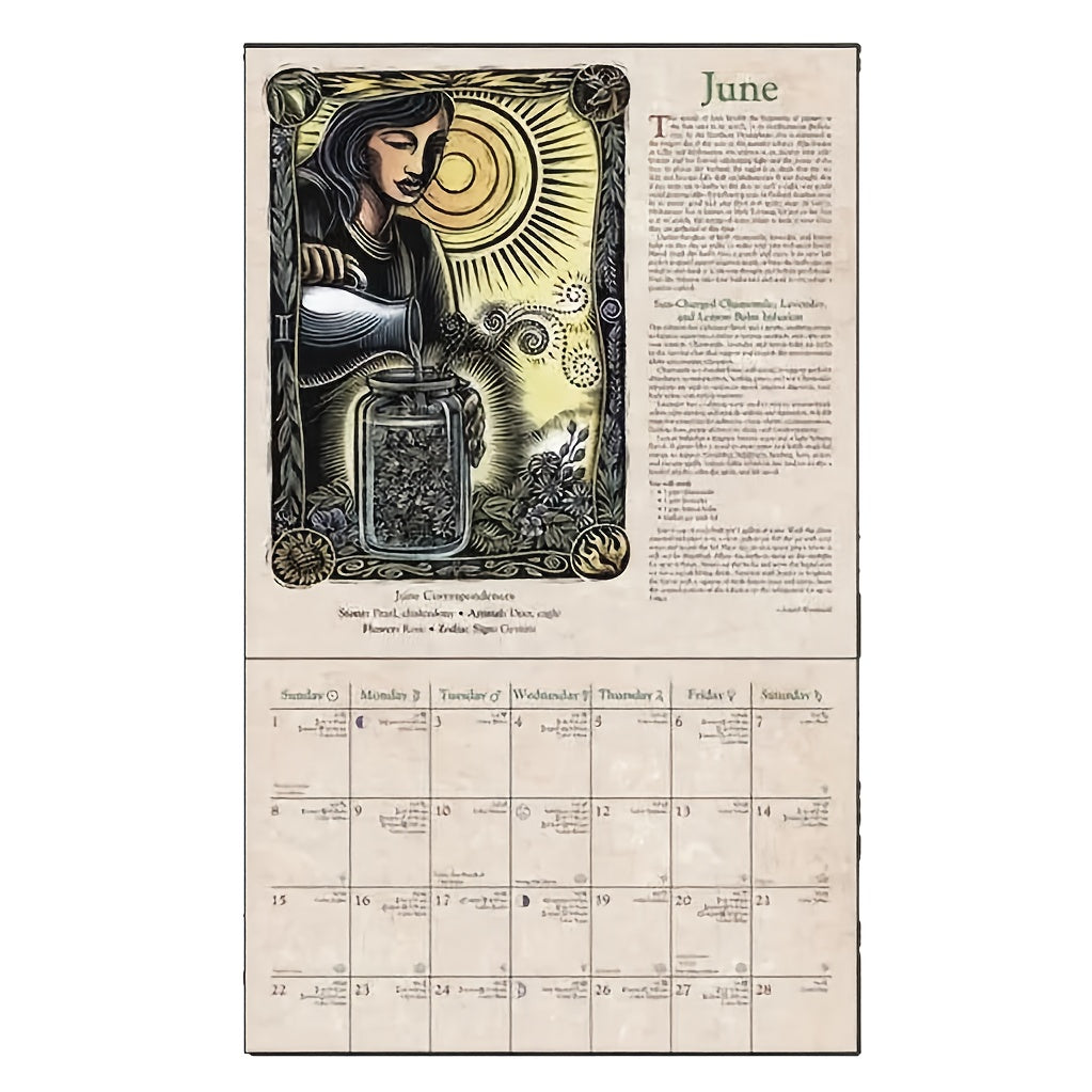 2026 Witch Hanging Calendar | 12 Months of Mystic Moon Phases ...